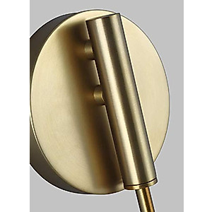 Feiss EW1071MWT Contemporary Modern One Light Wall Sconce from Jane Collection in Brass-Antique Finish