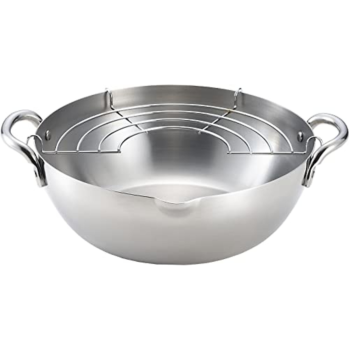 Yoshikawa SJ3391 Tempura Pot, 7.9 inches (20 cm), Gas Flame and Induction Compatible, Made in Japan, Stainless Steel