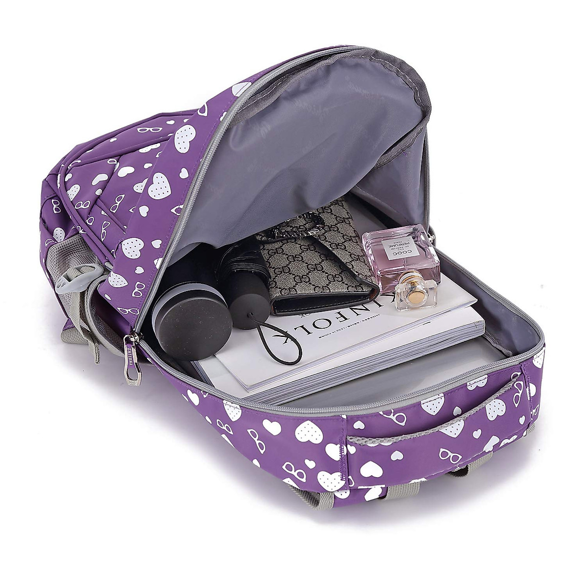 goldwheat Girls School Backpack Cute Lightweight Bookbag Outdoor Travel Bag for Elementary Middle Daypack