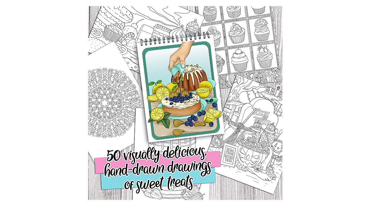 ColorIt Dessert Adult Coloring Book: 50 Sweet Designs