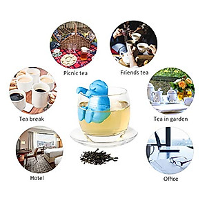 Otter Shaped Tea Filter,Cute Silicone Tea Strainer Reusable Tea Infuser Blue Leaf Strainer Kitchen Tools