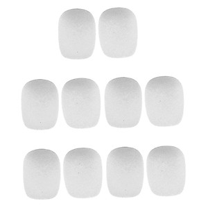 Gazechimp Universal Headset Foam Microphone Windmuff Mic Covers, 10x, White