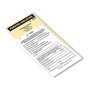 SmartSign (Pack of 50) Custom Parking Violation Ticket Two-Part, Add Your Company Name and Contact Details, 9.25 x 4.25 inch, Manila Cardstock with Adhesive and Two-Part Parking Ticket