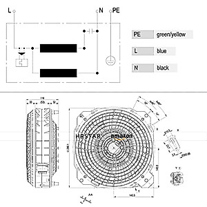Original New K2E250-AH38-16 115V 145W ebmpapst Cabinet Radiator Fan