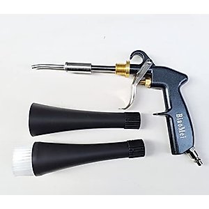 BIAOMEI High Pressure Car Interior Cleaning Gun Automobile Detailing Cleaning Car Detailing Dry Washing Gun with Brush (New ugrade Aluminum Tube Rotate), z-014