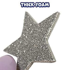 READY 2 LEARN Glitter Foam Stickers - Silver and Gold Stars - Pack of 168 - Self-Adhesive Stickers - Stickers for Scrapbooks and Cards