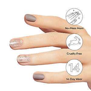 Dashing Diva Gloss Nail Strips Lavendar Dreams | UV Free, Chip Resistant, Long Lasting Gel Nail Stickers | Contains 32 Nail Wraps, 1 Prep Pad, 1 Nail File