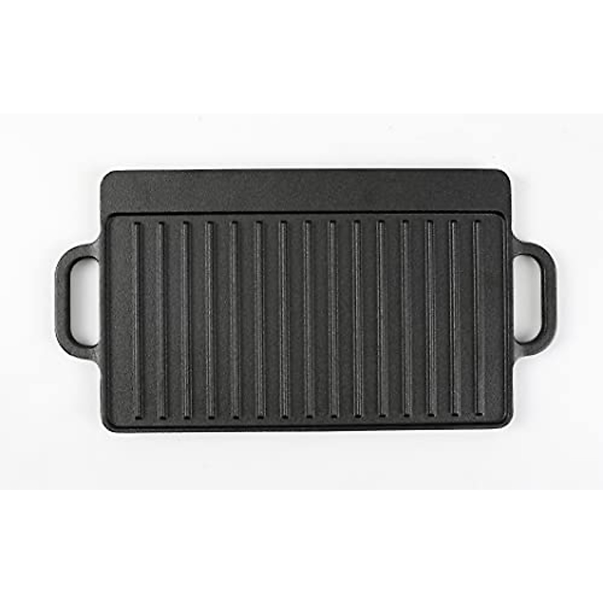 HAWOK Cast Iron Reversible Grill Rectangular Griddle 12.6x8 inch