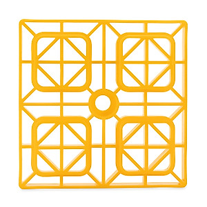 Camco Heavy Duty Leveling Blocks, Ideal For Leveling Single and Dual Wheels, Hydraulic Jacks, Tongue Jacks and Tandem Axles (4 pack) , Yellow - 44501