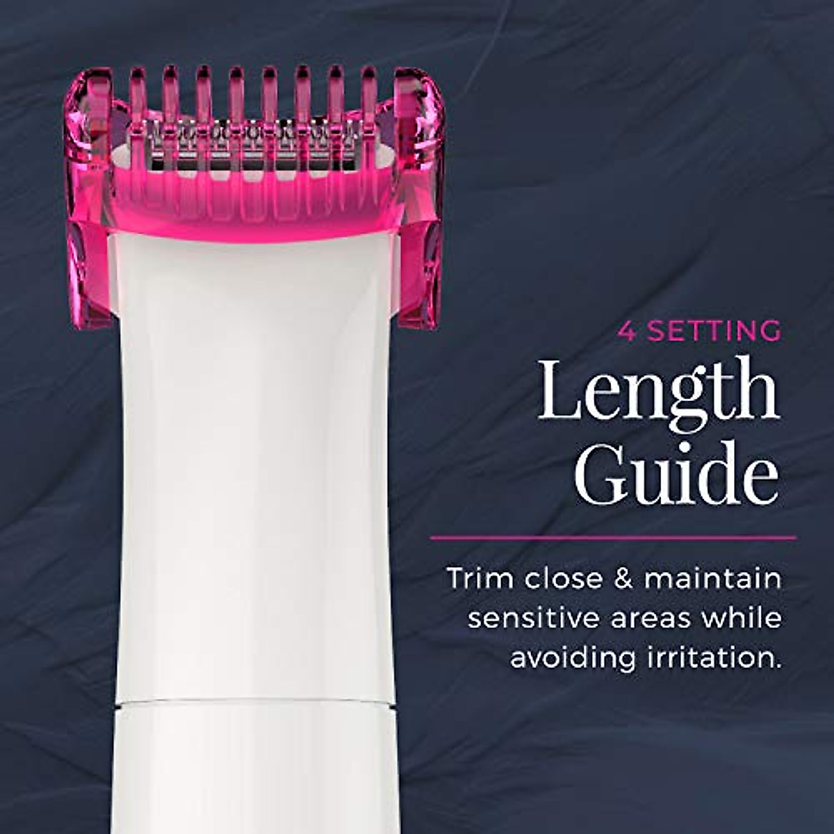 Remington Smooth & Silky Body & Bikini Kit, Cordless bikini trimmer and shaver for women, Waterproof for grooming in the shower, White/Pink