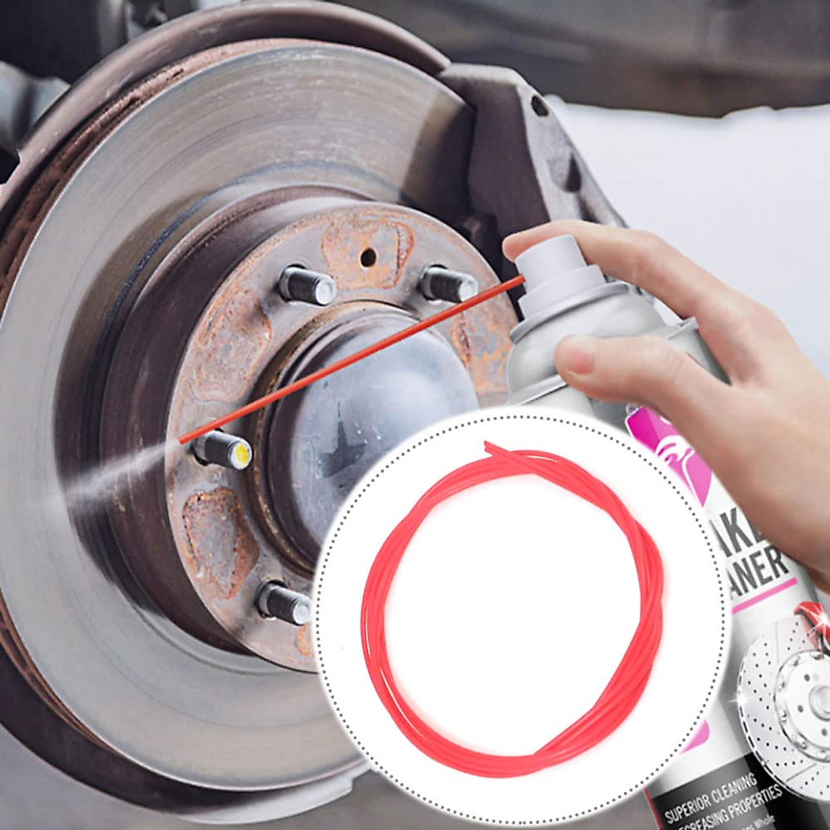 Spray Can Replacement Straws, Replacement Spray Can Extension Straw,Red Plastic Extension Straws,50Inches. (10-Count)