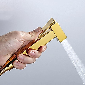 ifgswopq Bidet Sprayer Kit for Toilet,Bidet Sprayer for Toilet from Shower,Bidet Sprayer with Hose,Copper Toilet Spray Companion Set,Chrome (Chrome)