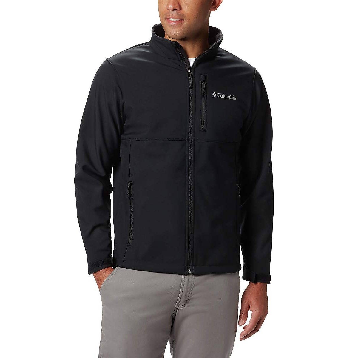Columbia Men's Ascender Softshell Jacket, Black, Large Tall