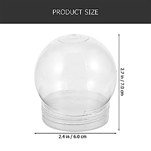 BESTOYARD 15 Pack 4 inch Snow Globes DIY Snow Globes Clear Plastic Water Globe with Screw Off Cap Water Globe Jar for DIY Crafts Christmas Home Decoration Snow Globe Kit