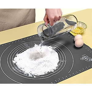 Lactuab Silicone Baking Pad, Non-Stick, Reusable Food-Grade Silicone Baking Pad (Grey)