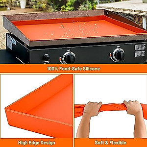 Blackstone Silicone Griddle Mat Cover for 22 Inch Blackstone Griddle,Heavy Duty Food Grade Silicone Griddle Top Cover,Upgraded Full Fit Griddle Mat Surface Protective Outdoor from Insects Rust Debris