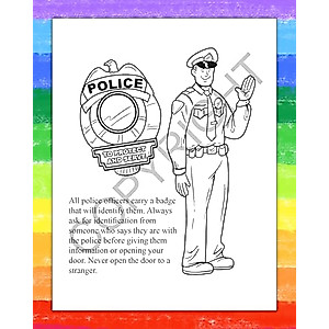 ZOCO - A Visit to The Police Station - Coloring Books (25 Bulk Pack, Without Crayons) - Games, Puzzles, Fun Activities, Gifts for Kids