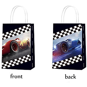 20Pcs Kids Car Party Supplies,Candy Gift Bags Hard Paper Goodie Treat Bag for Birthday