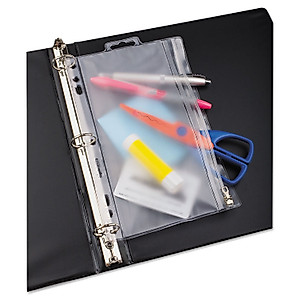 Oxford 68599 Vinyl Zipper Binder Pockets, 10.5X 8, Clear (68599)
