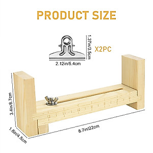 JOCAHULFX Wood Bracelet Maker Kit - U Shape Clear Scale Bracelet Jig with 2 Clamp, Paracord Jig DIY Hand Knitting Tool, Free Size Length