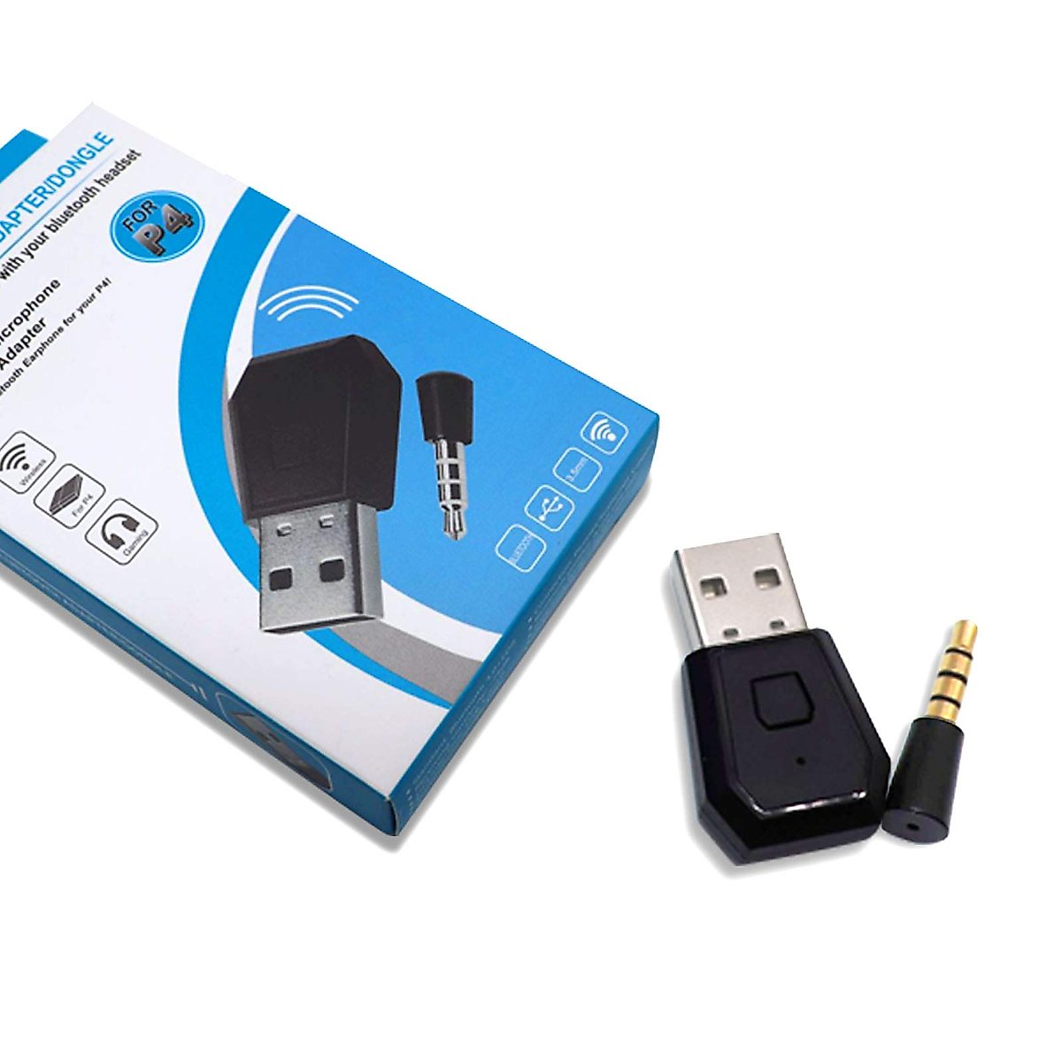 RALAN Bluetooth Dongle Adapter for PS4/PS5, Wireless Mini Microphone USB 4.0 Audio Adapter Receiver Compatible with PS4 /PS5 PlayStation Support A2DP HFP HSP