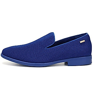 Dirk Dress Shoes for Men Tuxedo Shoes Slip-On Loafer Casual Oxford Shoes Fashion Lightweight Blue