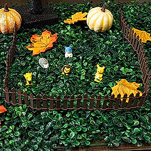 ZZHXSM 35 Inch Miniature Fairy Garden Fence DIY Wood Decorative Ornament Fence for Dollhouse Succulent Plant Pot Studio Scenes, 2 inch Height Pack of 2