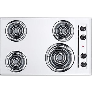 Summit WEL05 Electric Cooktop, White