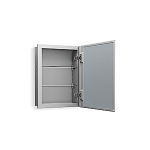 KOHLER K-55060-NA Embark Medicine Cabinet, Adjustable Shelves with Mirrored Door, 16" x 20"