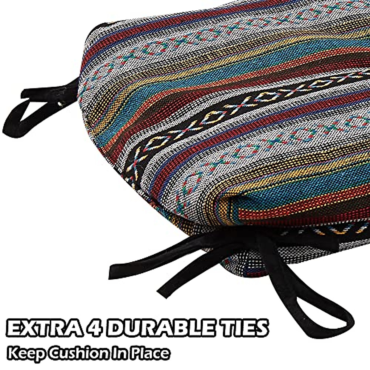 Big Hippo Bench Cushion 36 inch, Patio Bench Cushion Indoor, Patio Furniture Chair Cushion Bench Pad, Porch Swing Cushion with Ties