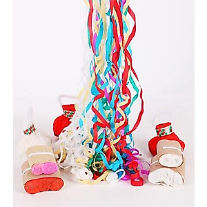 10Pcs Colorful Hand Throw Streamers Party Poppers Streamers No Mess Confetti Crackers Poppers for New Years Birthday Wedding Graduation Shows (Randon Colors)