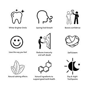 Smile Fresh Breath Natural Fluoride Free Spearmint Whitening Toothpaste Vegan Friendly Extra Strength SLS and Paraben Free