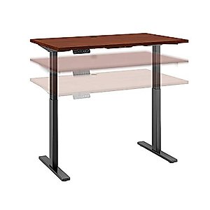 Bush Business Furniture Move 60 Series Height Adjustable Standing Desk, 48W x 24D, Hansen Cherry