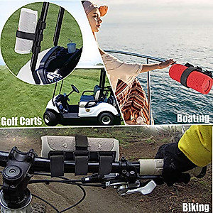 Upgraded Portable Speaker Mount for Golf Cart Railing Bike,TOOVREN Wireless Bluetooth Speakers/Water Bottle Holder Adjustable Strap fit Most Speaker,Golf Cart Accessories Applicable to Rail/Cross bar