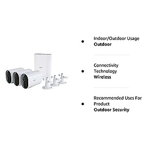 Arlo Ultra2 Spotlight 3 Camera Security Bundle, 3 Pack - Wireless, 4K Video & HDR, Color Night Vision, 2 Way Audio, Wire-Free, Direct to WiFi No Hub Needed, White