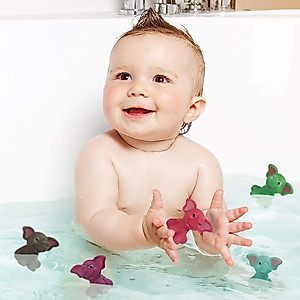 ArtCreativity Rubber Water Squirting Narwhals, Pack of 12, Bathtub and Pool Toys for Kids, Safe and Durable Water Squirters, Birthday Party Favors, Goodie Bag Fillers