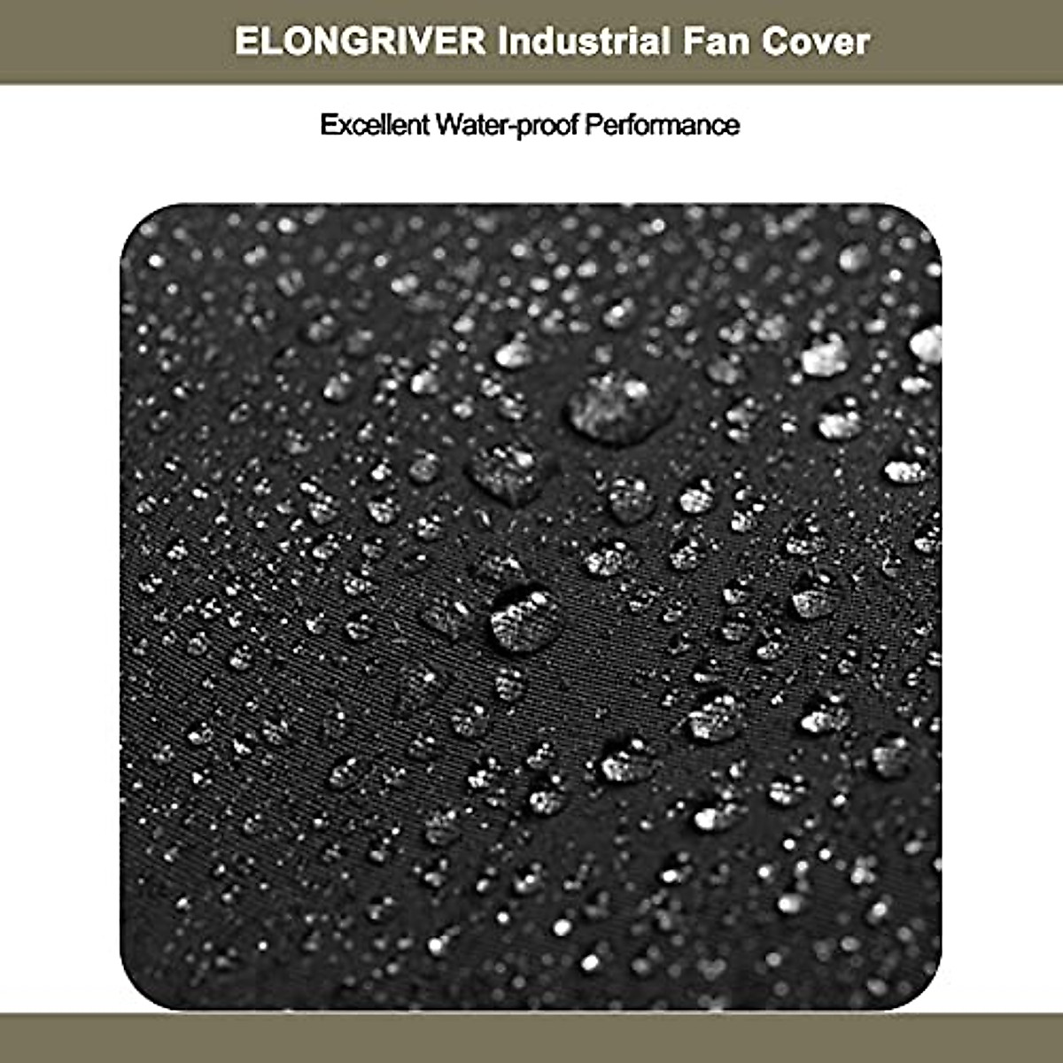 ELONGRIVER Industrial Fan Cover, Waterproof & Dustproof Cover for Wall Mount Fan, Pedestal Fan and Outdoor Fans in Heavy Duty Polyester