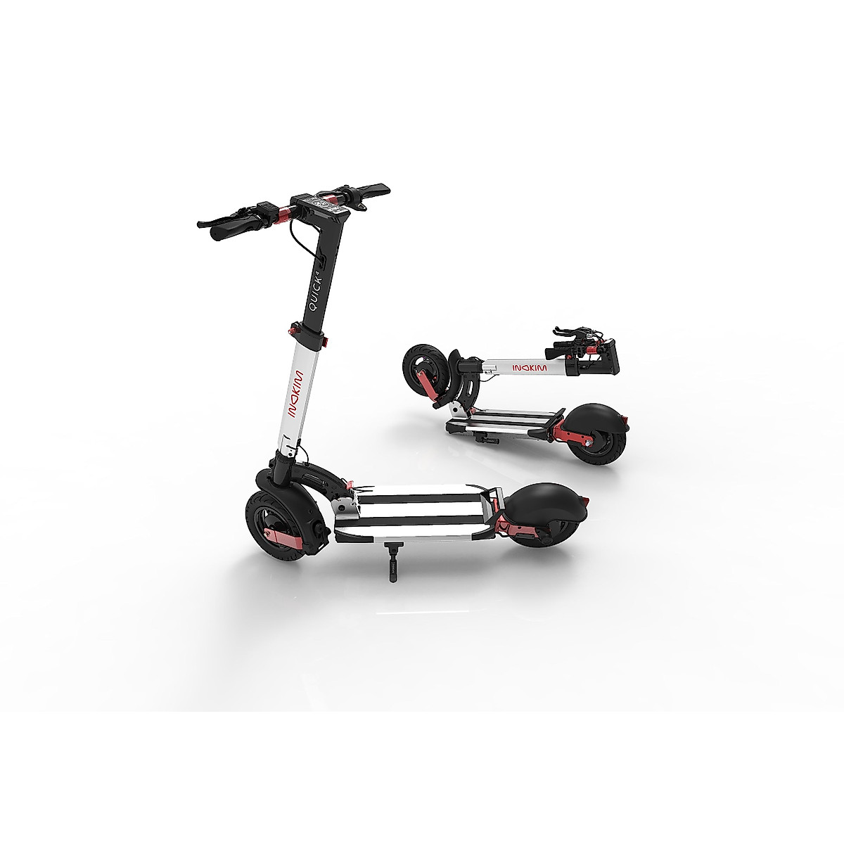 INOKIM QUICK4 Super Electric Scooter Adults 600W (1100W Max) Motor, 44 Mile Range, 25 MPH, 10" Pneumatic Tires, Front & Rear LED Light, Fast Folding Escooter