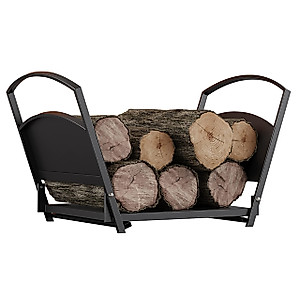 Fireplace Log Holder Folding Firewood Rack,Stacking Rack,Storage Rack for Firewood, Indoor, Outdoor,Heavy Duty Steel