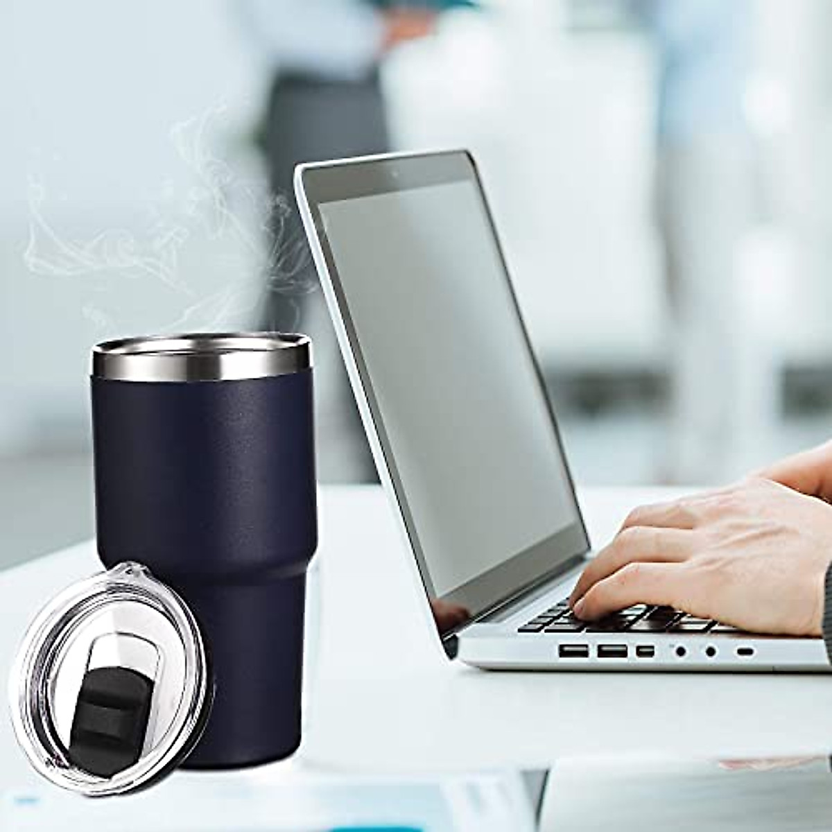 30 oz Replacement Rubber Lid Seals Compatible Seals Lid Gaskets for 14 or 30 Ounce Insulated Stainless Steel Tumblers (6 Pieces)