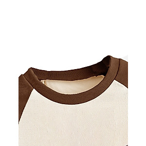 SweatyRocks Women's Graphic Print Round Neck T Shirt Short Sleeve Crop Tee Tops Mushroom Brown M