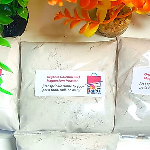 Organic Calcium and Magnesium Powder 7oz 198g for Your Pet with a Shell, All Land/Water Snails, All Crabs, All Turtles, All Egg Laying Pets, White