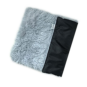 gofidin Winter Dog Bed Mat Comfy Calming Dog Cat Beds Cushion Mat Warm Kennel Accessories Pet Plush Puppy Beds Washable(Gray)(50x70cm,Gray)