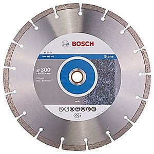 Bosch 2608602602 Standard for Stone Diamond Cutting Disc, 300mm Ø, 20/25.40mm x 3.1mm x 10mm, Silver/Grey