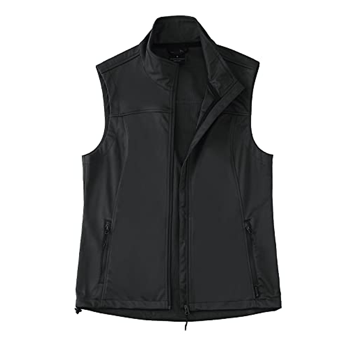 BALEAF Women's Lightweight Vest Softshell Sleeveless Jacket Windproof Stand Collar with Zipper Pockets Running Hiking Golf Black M