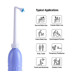 Handheld Bidet Sprayer, Portable Bidet Sprayer, Women Baby Shower Bidet Sprayer Cloth Diaper Spray Attachment for Toilet Bathroom Home Travel Use