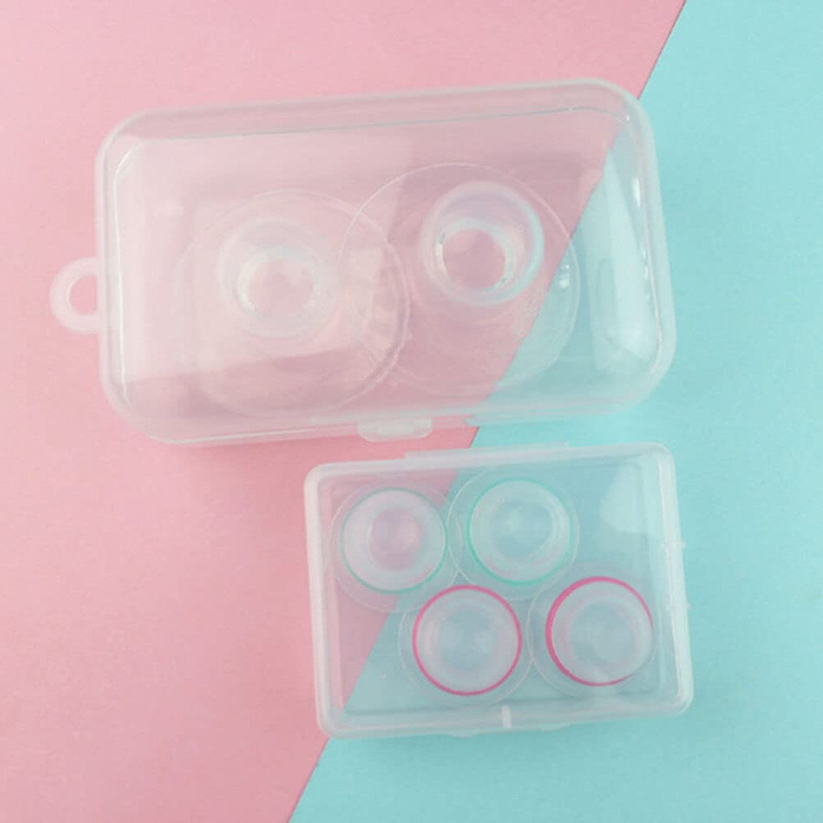 2pcs Silicone Suckers with Travel Case Pullers Everter for Inverted Flat and Small 7cm*7cm*5cm