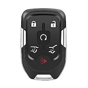 Car Key Fob Fit for GMC 2015-2020 Yukon/ Yukon XL Smart Key Compatible with Chevy 2015-2020 Suburban Chevrolet Tahoe (HYQ1AA) 6-Buttons 315 MHz Self-prgrammed Keyless Entry System