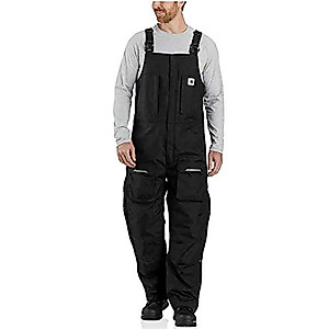 Carhartt Men's Yukon Extremes Loose Fit Insulated Biberall, Black, Medium