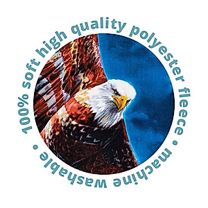 Dawhud Direct American Eagle Beach Towel for Men, Boys, Girls, Kids, Women Eagle Bath Towel Print 30" x 60" Pool Towel Super Soft Plush Cotton Eagle Towel for Eagle Lovers American Towel